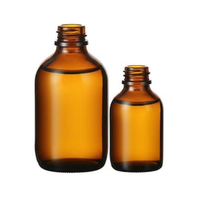 China Round Amber Cosmetic Bottles 10ml to 100ml Screw Cap for Skincare Essential Oils Perfumes for sale