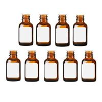 China Round Amber Cosmetic Bottles 10ml to 100ml Screw Cap for Skincare Essential Oils for sale