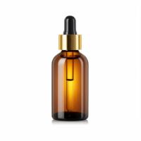 China Round Amber Cosmetic Bottles 30ml for Skincare Essential Oils Perfumes for sale