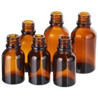 China Amber Screw Cap Cosmetic Bottles 10ml 50ml 100ml for Perfumes Essential Oils Skincare for sale