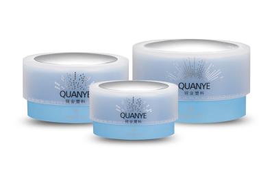 China Light Blue Plastic Cosmetic Containers & Jars for Cream Packaging - 15ml to 120ml Capacity, PETG/ABS Material for sale