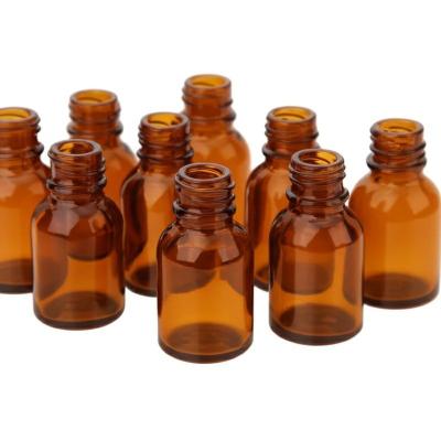 China Amber Cosmetic Bottles Screw Cap Round 10ml 15ml 30ml 50ml 100ml UV Protection Cosmetic Packaging for sale