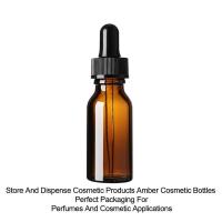 China Amber Cosmetic Bottles 10ml to 100ml Screw Cap Round Bottles for Perfumes and Skincare for sale