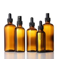 China Amber Cosmetic Bottles with Screw Cap 10ml 30ml 50ml 100ml for Skincare Essential Oils Perfume Packaging for sale
