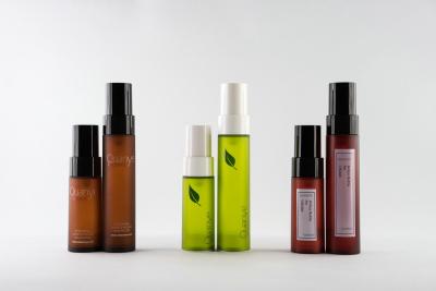 China UV Printing Amber PET Airless Spray Bottle with Pump - 50ml Capacity, 3.7cm Diameter for Personal Care Products for sale
