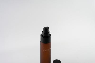 China Eco Friendly Amber PET Cosmetic Bottle 200ml with Custom Logo Printing and Label for sale