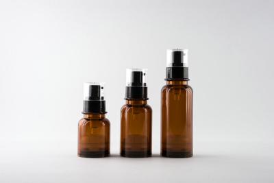 China B013 PET Empty Amber Lotion Bottles with 0.35ml Discharge Rate - Custom Color Cosmetic Packaging for sale