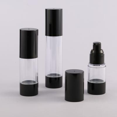 China Airless Cosmetic Pump Bottles 30ml to 200ml Capacity with Custom PET/SAN Materials and Multiple Closure Options for sale