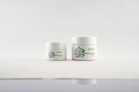 China 20ml & 50ml Plastic Cosmetic Jars QY-J016 Set for Cream and Lotion Packaging with Custom Colors for sale