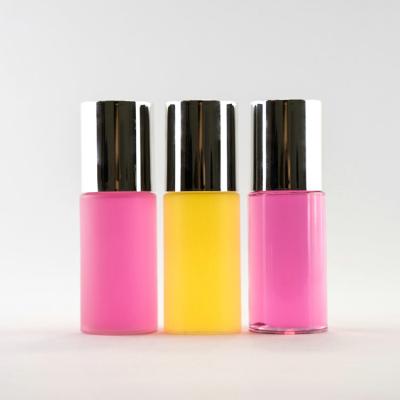 China Muti Color Serum Empty Cosmetic Bottles Double Wall Jar Structure Cylinder Shape for sale