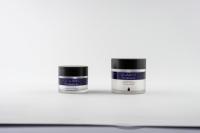 China Customized Capacity Plastic Cosmetic Jars With Round ABS Screw Caps for sale
