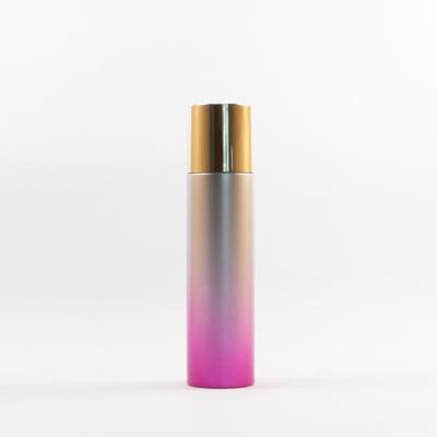 China Electroplate Gradient Color Plastic Cosmetic Bottles With Cap for sale