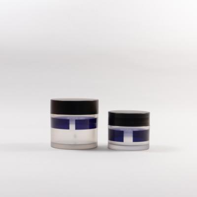 China Pantone Double Wall Cream 30g 50g 60g Round Plastic Jars for sale