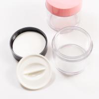 China 50ml 100ml 200ml Thick Single Wall PET Plastic Jars With Lid for sale