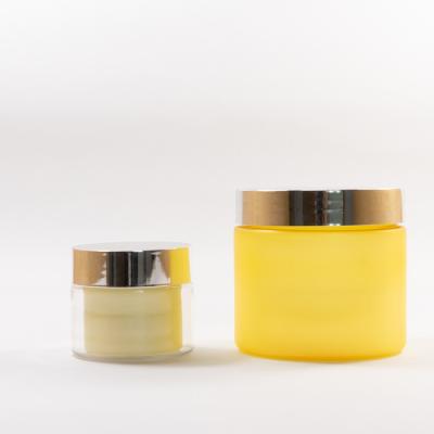 China Customized Color Design 60ml 150ml 200ml 300ml Wide Mouth Double Wall Plastic Jars with Aluminum Lids for sale