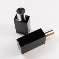 China PETG Square Cosmetic Bottle 100ml 150ml Black Hair Care Bottle with Pump Cap for sale