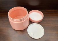 China 300g Plastic Cosmetic Jars Orange Pink Round Airtight Lid for Cream Mask Lotion Skin Care for sale