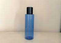 China 120ml Blue PET Cylinder Bottle with Screw Cap for Lotion Toner Skin Care for sale