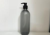 China Shampoo 450ml 550ml Grey Frosted Plastic Bottle With Black Pump for sale