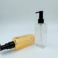 China Coated Shampoo Square Plastic Lotion Bottles 150ml With PP Pump for sale