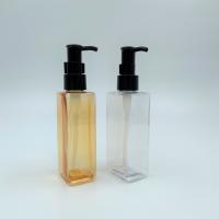 China Coated Shampoo Square Plastic Lotion Bottles 150ml With PP Pump for sale