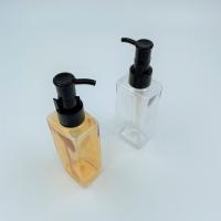 China Coated Shampoo Square Plastic Lotion Bottles 150ml With PP Pump for sale