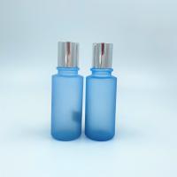 China Matte Blue 150ml PET Plastic Bottle with PP Cap for Personal Skincare 24/410 Neck for sale