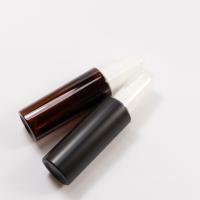 China Amber 30ml 40ml Cylinder Plastic Bottle With Sprayer Lotion Pump for sale