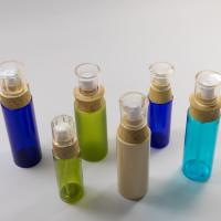 China ISO9001 Round Plastic Bottle With Wood Grain Pump Cap for sale