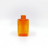 China 100ml 3.38oz Orange Plastic Square Bottle for Toner Shampoo for sale