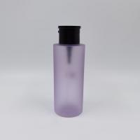 China Purple Matte Plastic Cosmetic Bottles 300ml 400ml Makeup Remover with Pump for sale