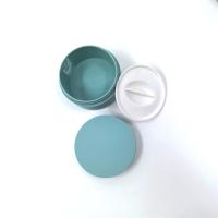 China Green Frosted PET Plastic Cosmetic Jars 100g Single Wall Skincare Containers for sale