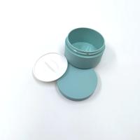 China Green Frosted PET Plastic Cosmetic Jars 100g Single Wall Skincare Containers for sale