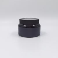 China Black Round Single Wall PET Plastic Cosmetic Jars 500ml Capacity with Custom Decoration Options for sale