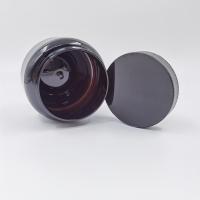 China Black Round Single Wall PET Plastic Cosmetic Jars 500ml Capacity with Custom Decoration Options for sale
