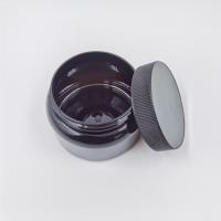 China Black Round Single Wall PET Plastic Cosmetic Jars 500ml Capacity with Custom Decoration Options for sale