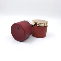 China 200ml Red Matte Double Wall Plastic Jars For Scrub Body Care for sale