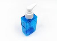 China 24/410 Frost Blue PET Cosmetic Bottle 150ml Square Serum Container with Lotion Pump for sale