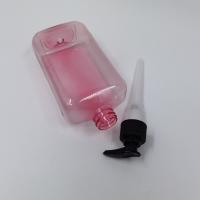 China 500ml Flat PET Plastic Cosmetic Bottle with Black Lotion Pump for Shampoo Hand Wash for sale