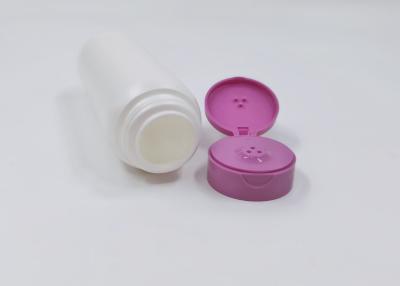 China White Body Cylinder PE Plastic Bottle for Powder 50ml 250ml Pink Cap for sale