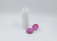 China White Body Cylinder PE Plastic Bottle for Powder 50ml 250ml Pink Cap for sale