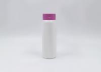 China White Body Cylinder PE Plastic Bottle for Powder 50ml 250ml Pink Cap for sale