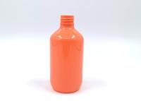 China Orange PET Plastic Cosmetic Bottles 100ml 200ml 250ml Shampoo Container for sale