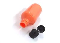 China Orange PET Plastic Cosmetic Bottles 100ml 200ml 250ml Shampoo Container for sale
