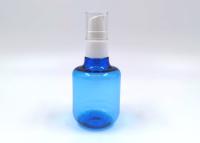 China Blue Transparent 180ml 350ml PET Plastic Bottle For Serum Lotion for sale