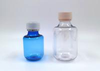 China Blue Transparent 180ml 350ml PET Plastic Bottle For Serum Lotion for sale