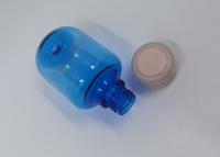 China Blue Transparent 180ml 350ml PET Plastic Bottle For Serum Lotion for sale