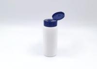 China Cylindrical Pearl White PE Plastic Bottle 50ml 250ml Cosmetic Powder Container for sale