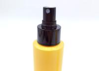 China Yellow Cylindrical PET Bottle 200ml 260ml with Black Sprayer for Cosmetics for sale