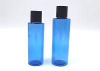 China Blue Cylindrical PET Container With Fold Cap Tonic Bottle 100ml 120ml 150ml for sale